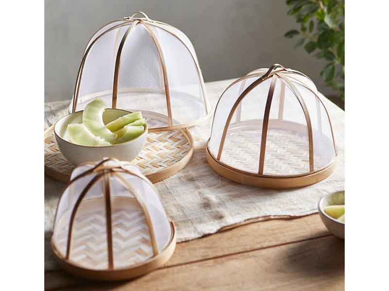 Herringbone Bamboo Food Cover