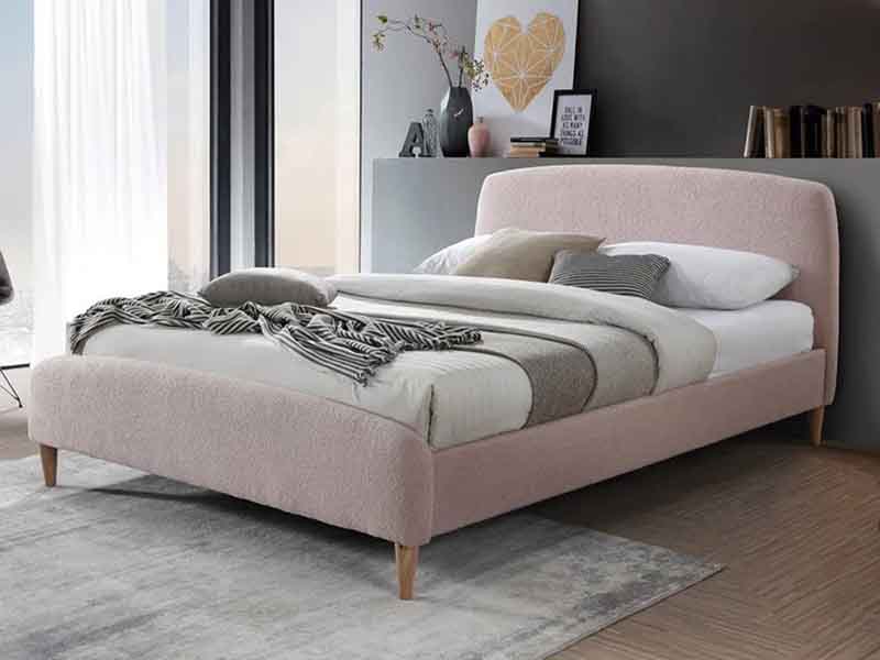 Birlea Otley King Size Pink Fabric Bed Frame