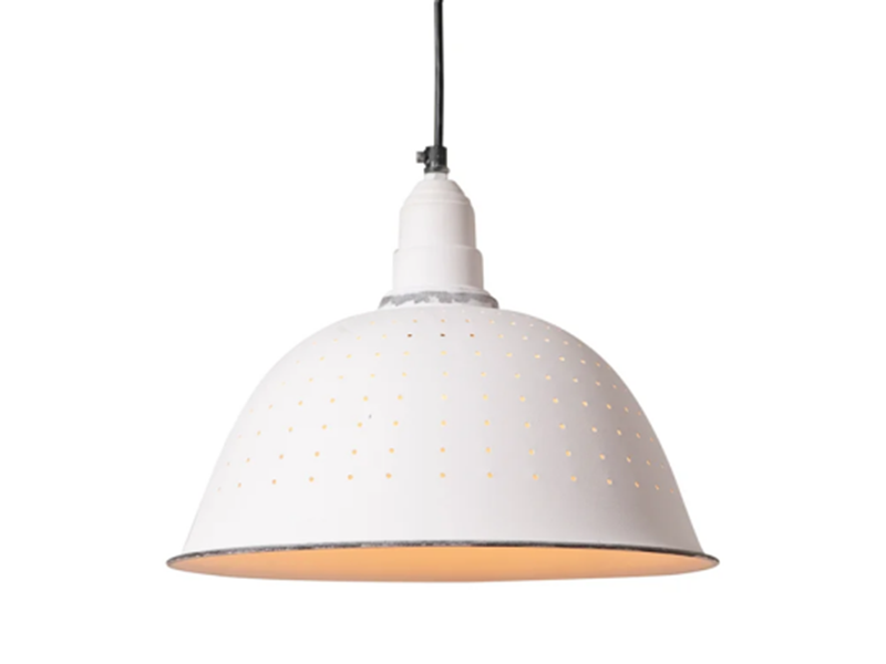 Colander Pendant Light In Weathered Zinc