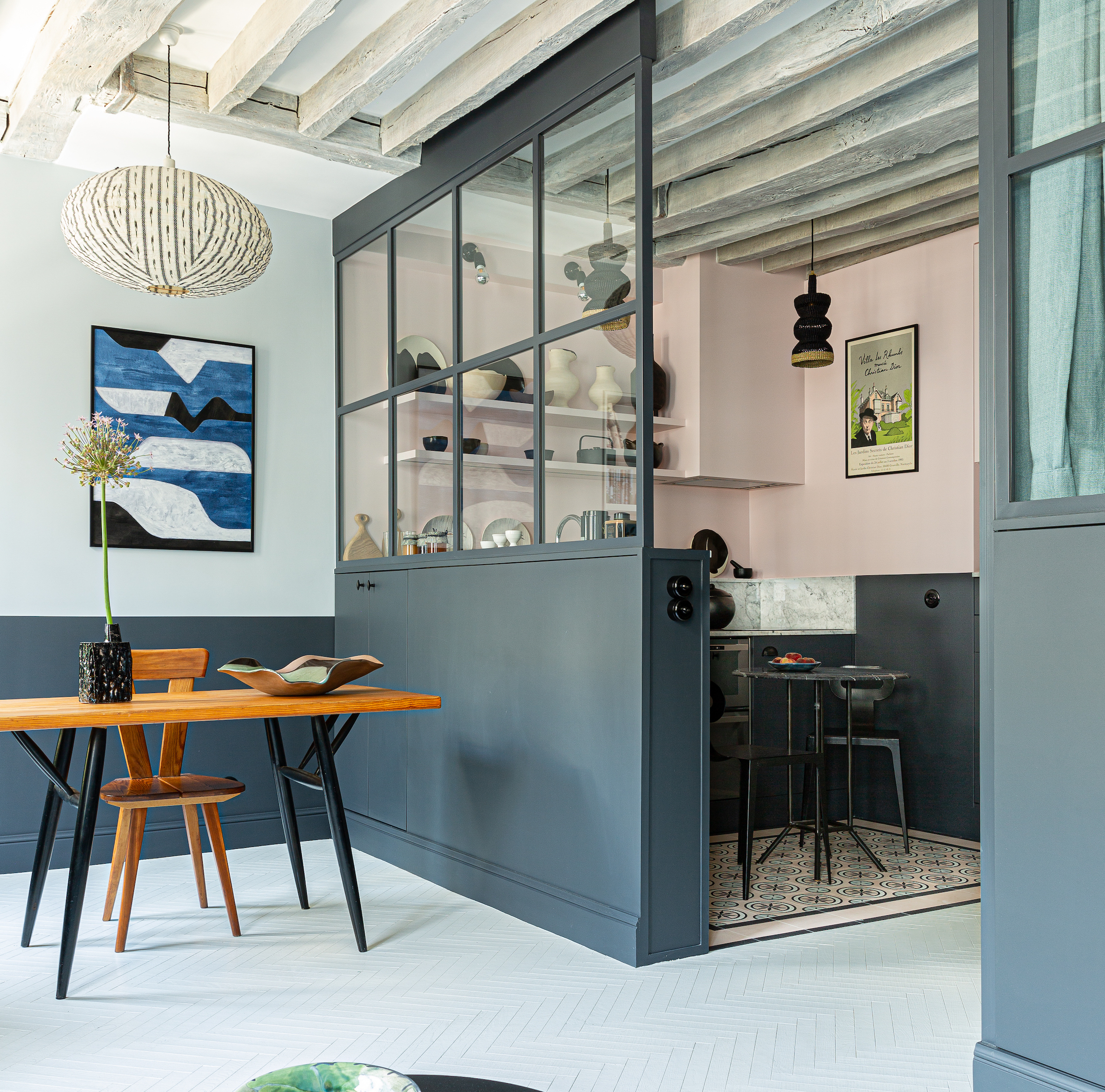 Steal This Look: A Pocket Kitchen in Paris with a Fresh Pastel Palette ...