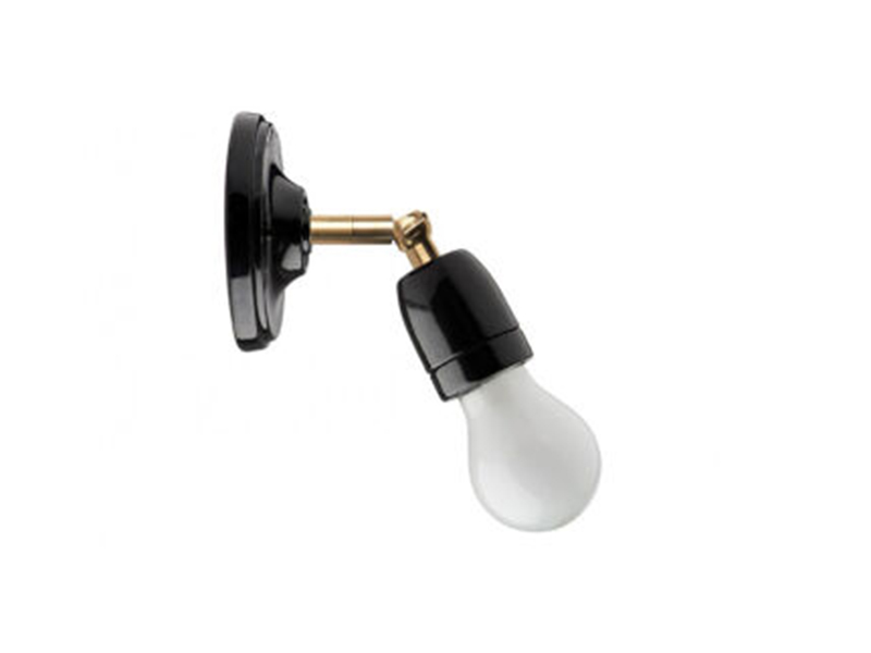 Black Pure Porcelain Adjustable Wall Light