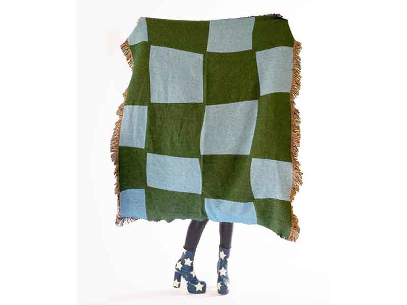 Check Yourself Woven Throw Blanket