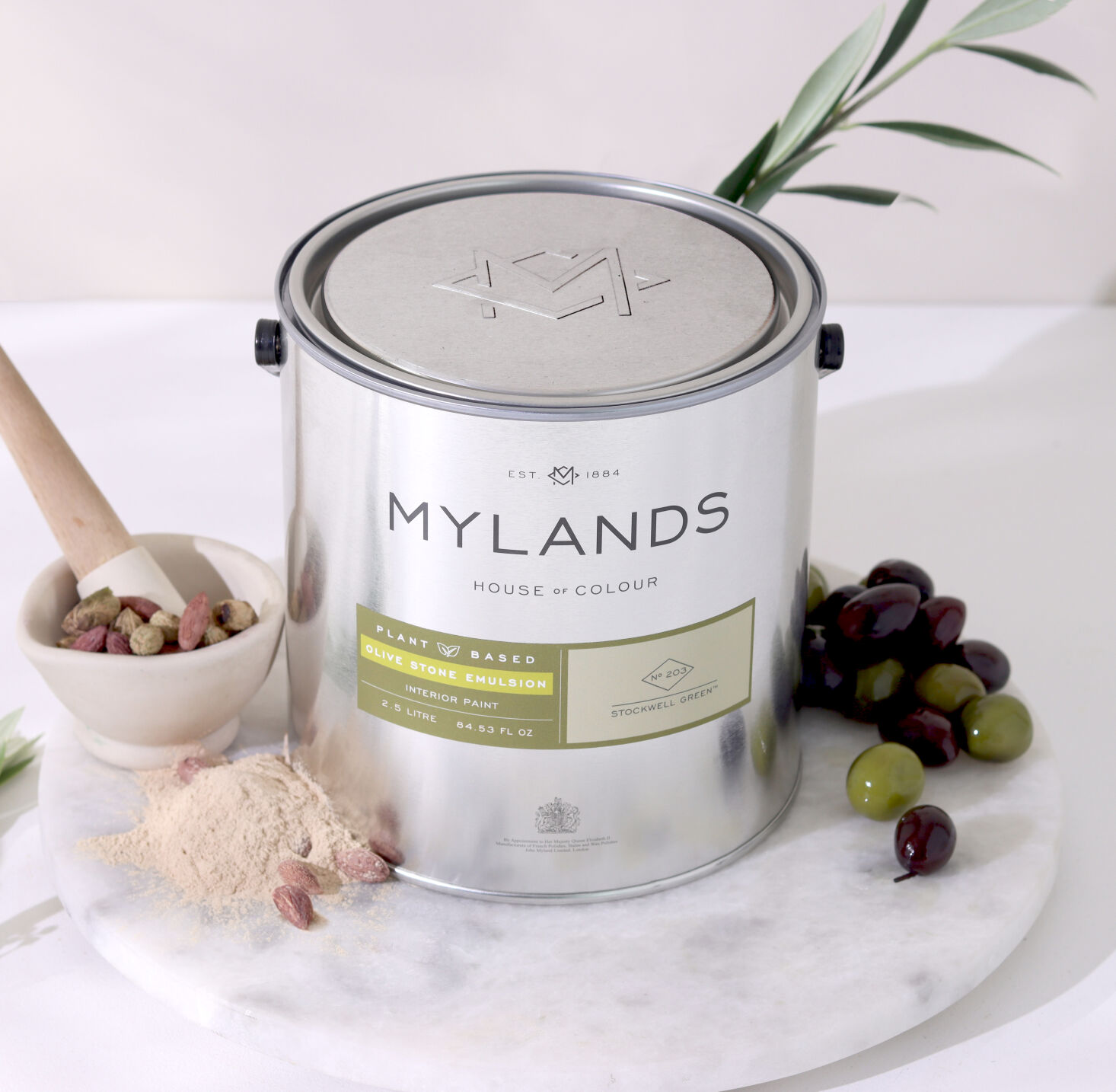 Olive Stone Emulsion - An Innovative Plant-Based Paint From Mylands in ...