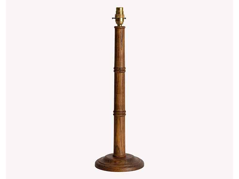 Bamboo Lamp Base - Natural Or Stained Oak