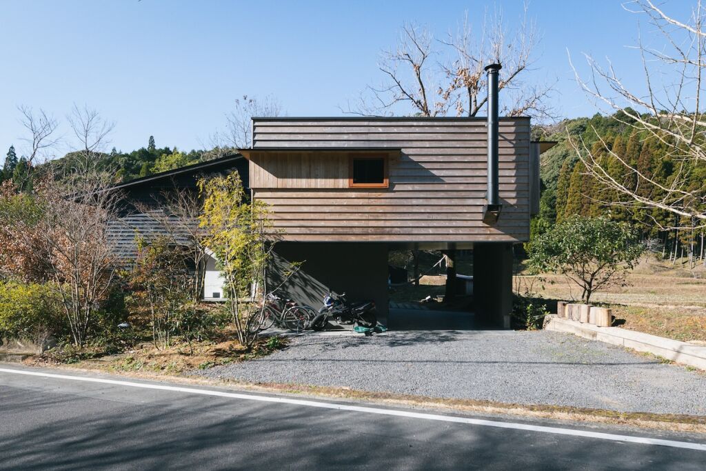 A Tiny House Built Over the Garage in Kagoshima, Japan