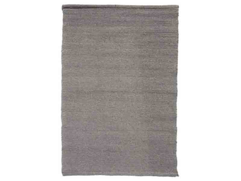 Solid Medium Grey Flatweave Eco Cotton Rug