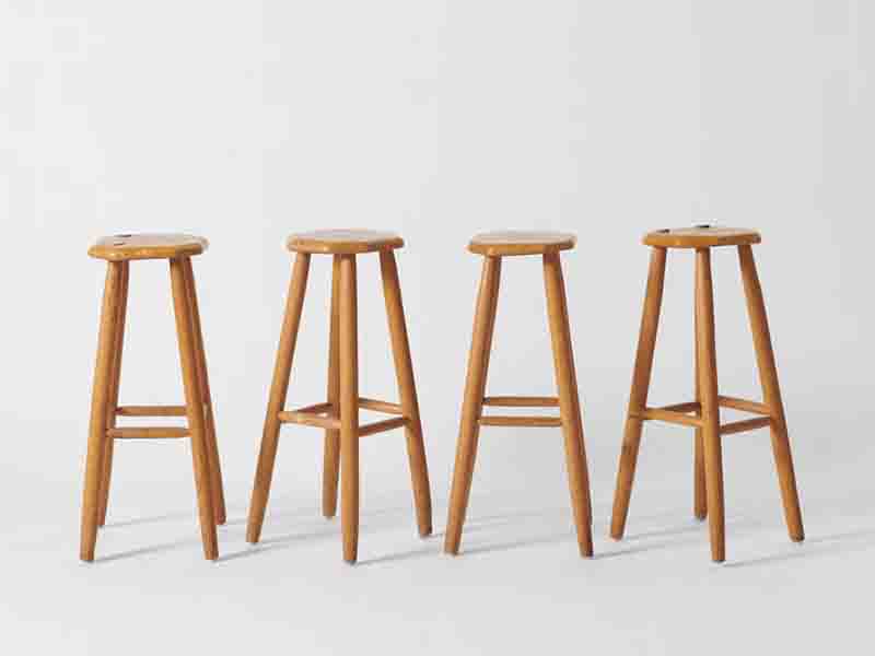 Vintage English Elm Bar Stools