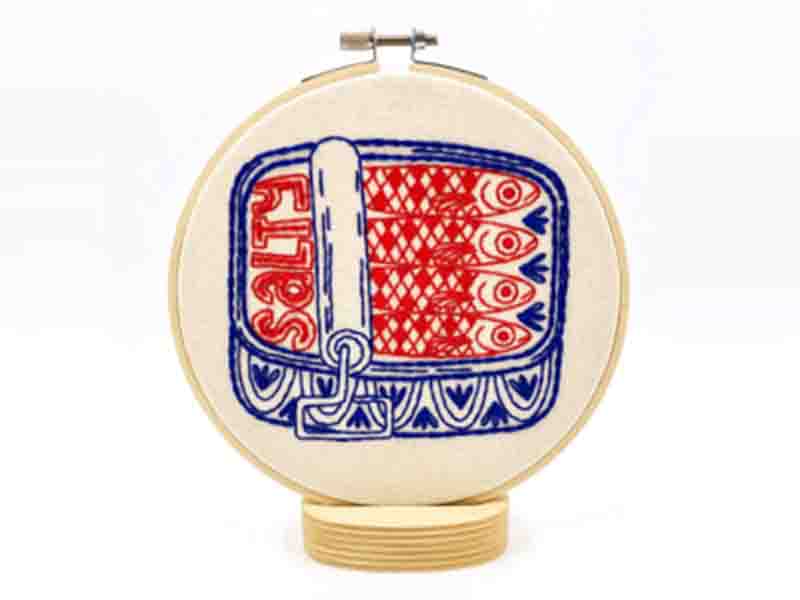 Sardines Complete Embroidery Kit