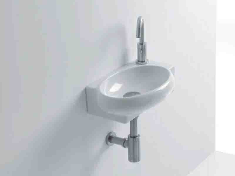 Ws Bath Collections Zetta Ceramic Wall Mounted Bathroom Sink