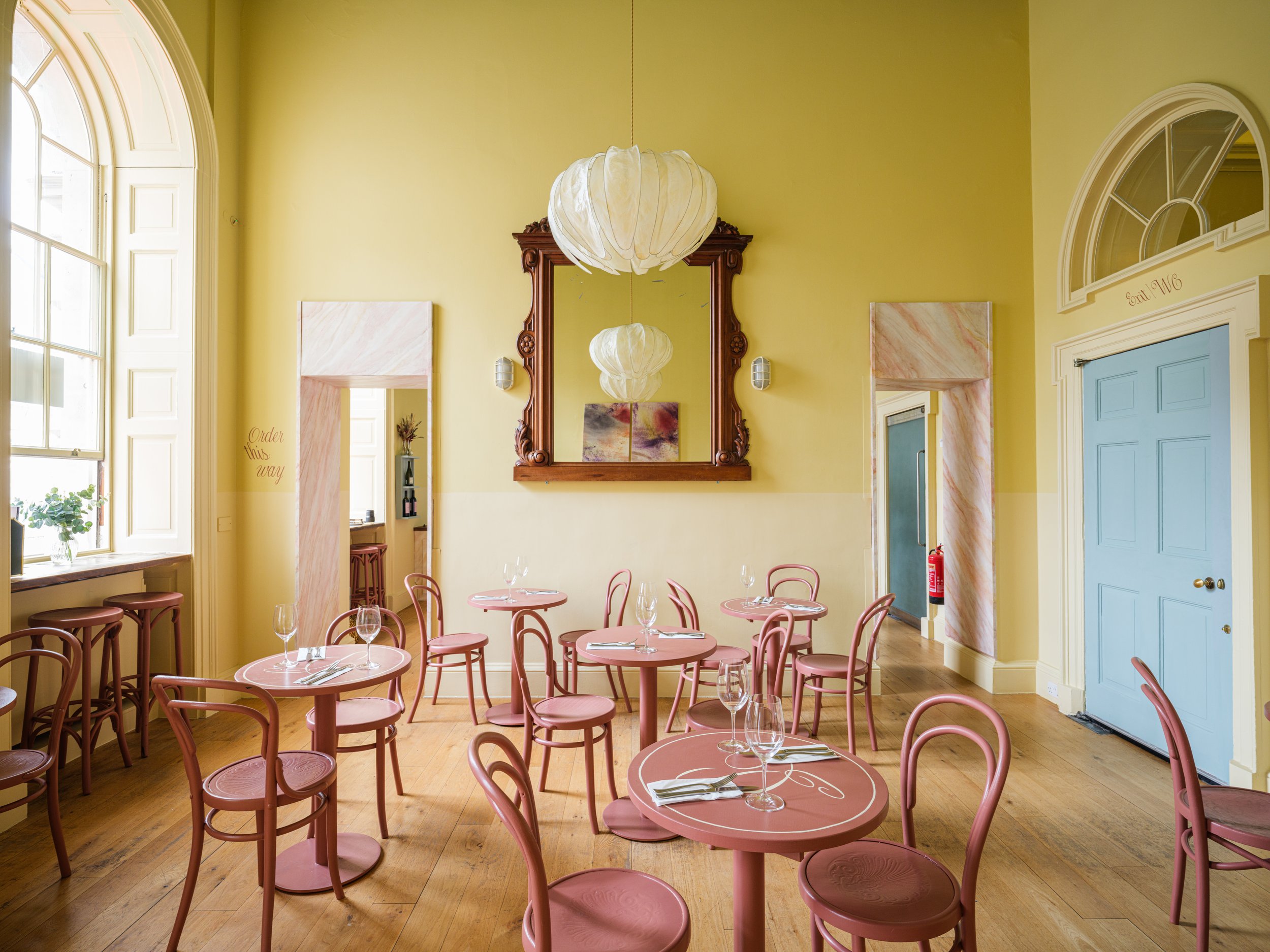 Pretty in Pink: Café Petiole in Somerset House, London - Remodelista