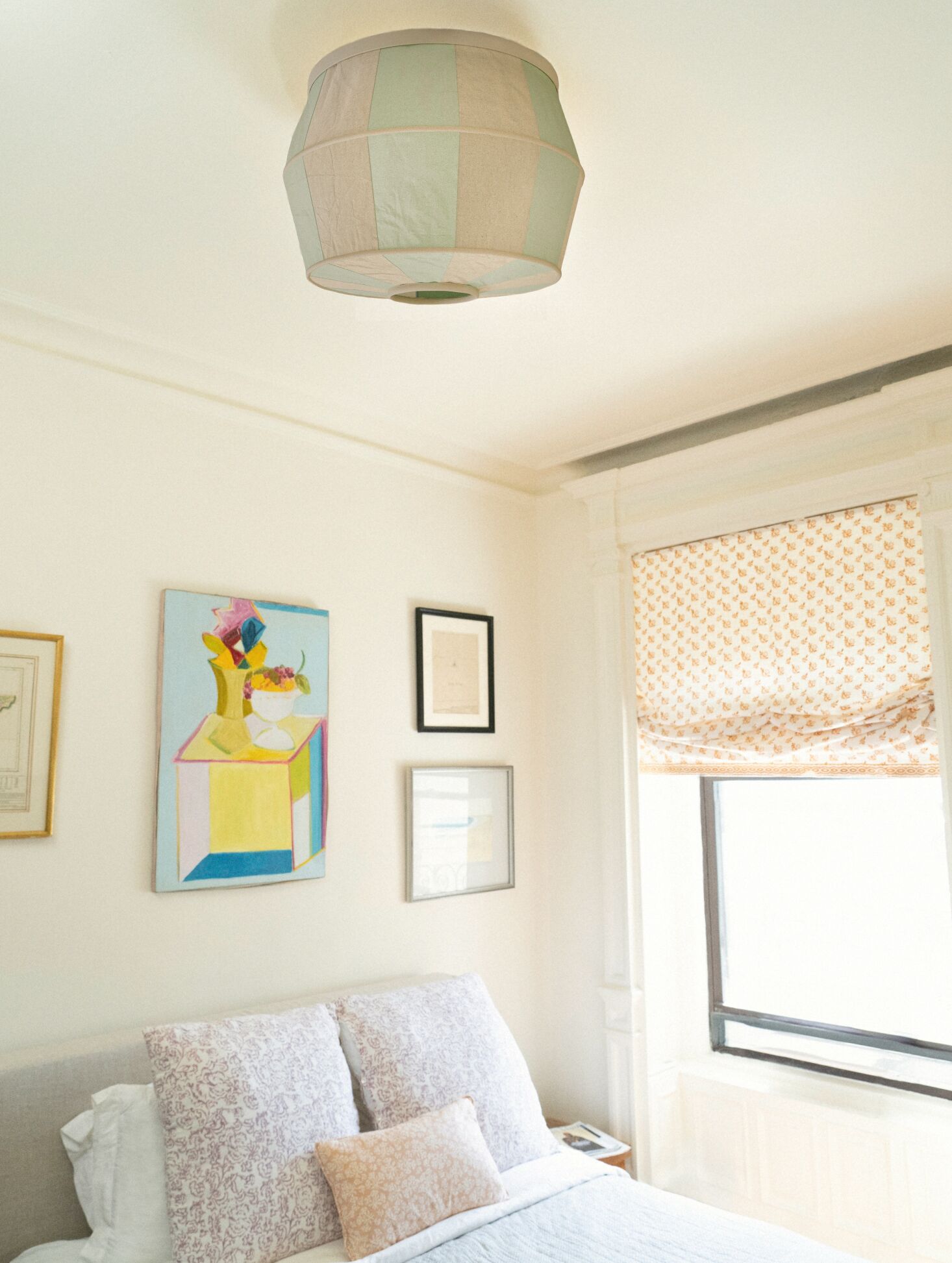Cotton Shades for Upgrading Overhead Light Fixtures from Tulip
