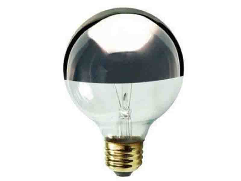 Clear Silver Bowl Globe Bulb