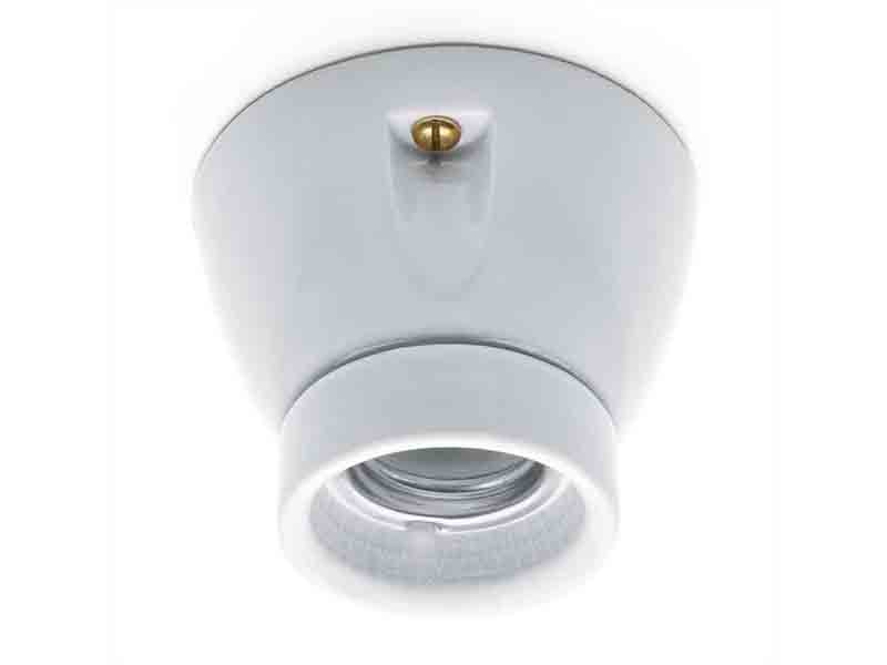 Ceiling Socket Porcelain White